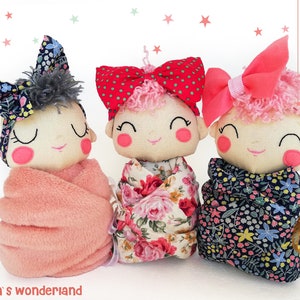 PDF Swaddle Baby Doll Sewing Tutorial and Pattern, Rag Doll Pattern ...