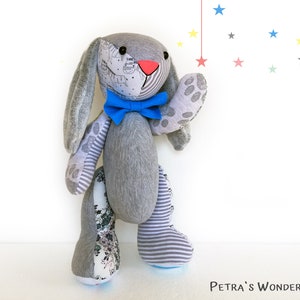 PDF Memory Bunny Sewing Pattern & Tutorial, Stuffed Animal Doll Sewing ...