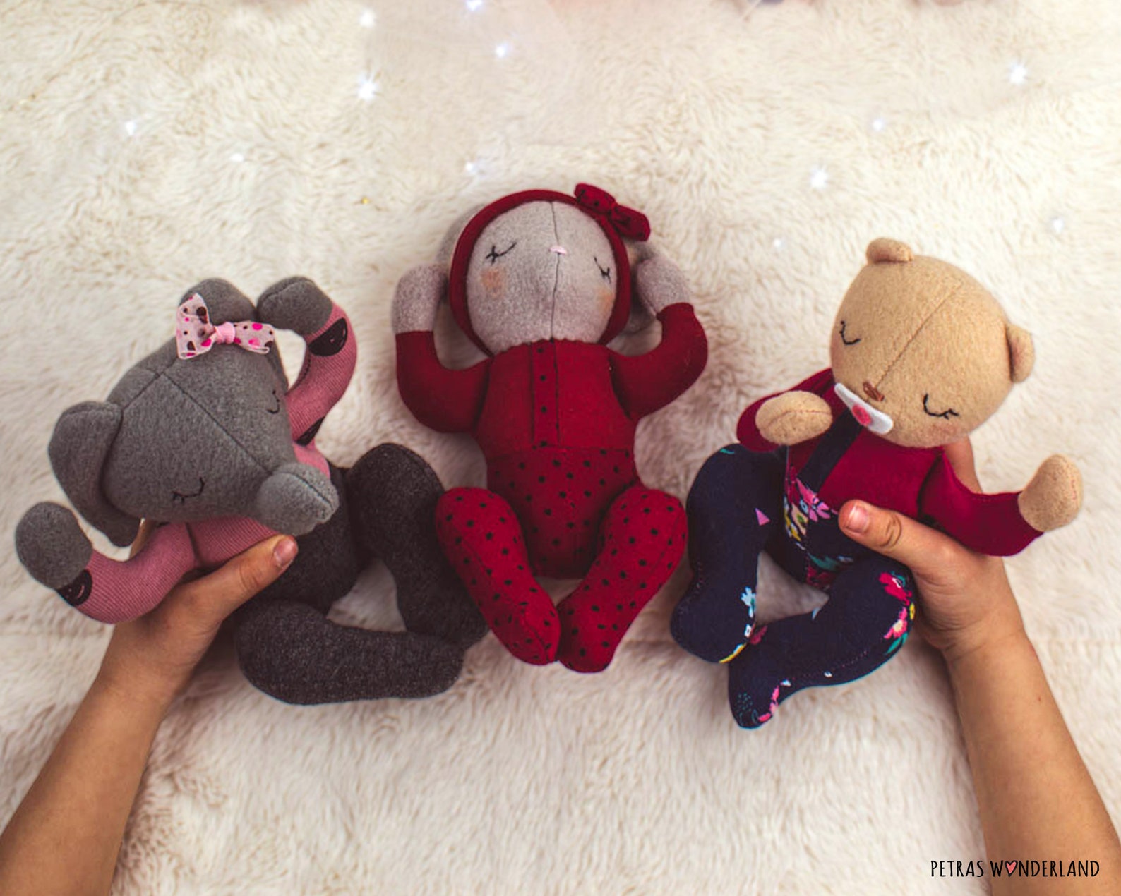 PDF Sewing Pattern & Tutorial With Video Newborn Baby Animals - Etsy