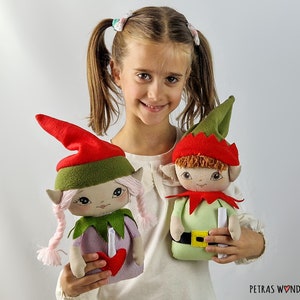 Santa's Helpers Boy and Girl Elf Doll Sewing Pattern Pdf and Video ...