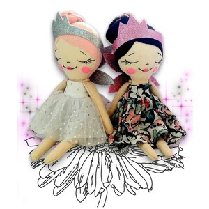 Flower Fairy Cloth Doll PDF Sewing Pattern and Tutorial 15“ Tall With ...