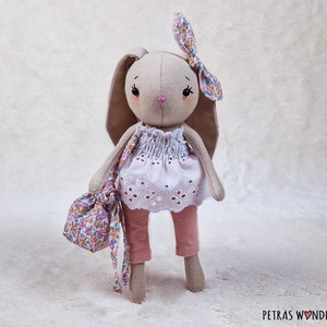Bunny Rabbit PDF Sewing Pattern, Tutorial and Video - Diy Doll Patterns ...