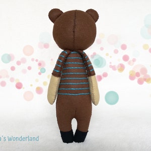 PDF Teddy Bear Sam Sewing Pattern and Tutorial, Woodland Animal, Easy ...