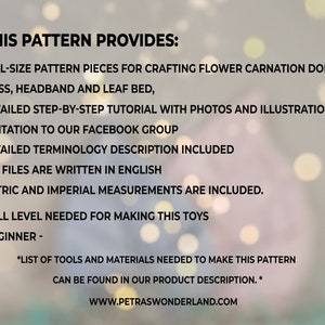 Stuffed Flower Doll Sewing Pattern Pdf : Make a Mini Soft Toy Flower in ...