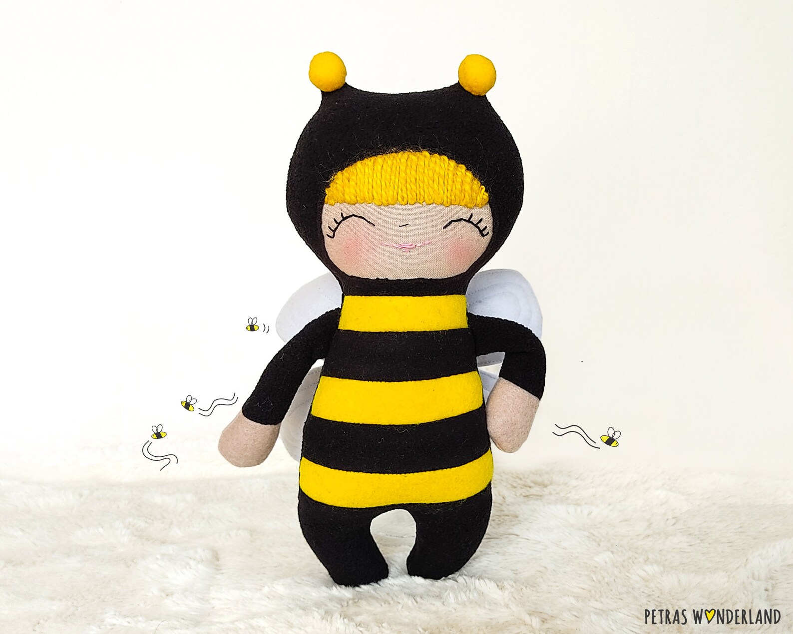 Bee Stuffed Animal Sewing Pattern Digital Download PDF | Etsy