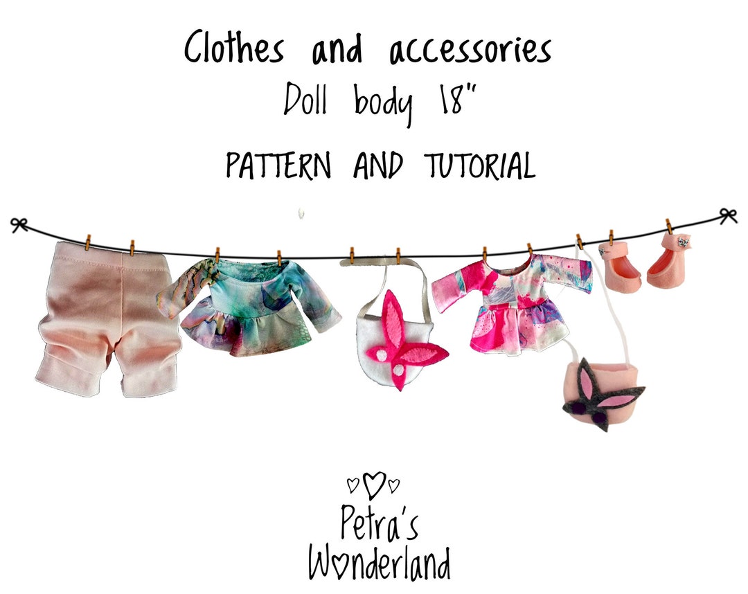PDF 18 Inch Doll Clothes Pattern, Rag Doll Pattern, DIGITAL Download ...
