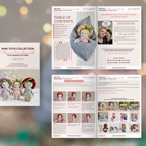 Stuffed Flower Doll Sewing Pattern Pdf : Make a Mini Soft Toy Flower in ...