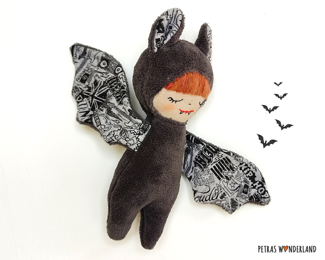 Bat Stuffed Animal Sewing Pattern Beginner Plush DIY Sewing - Etsy