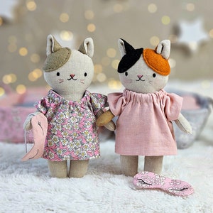 Mini Cat Doll 6.5” in Carrier Bassinet Sewing Pattern PDF: Easy ...