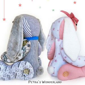 PDF Memory Bunny Sewing Pattern & Tutorial, Stuffed Animal Doll Sewing ...