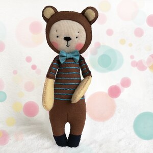 PDF Teddy Bear Sam Sewing Pattern and Tutorial, Woodland Animal, Easy ...