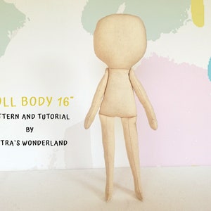 PDF, Cloth Doll Pattern 16", Rag Doll Pattern and Sewing Tutorial, Doll ...