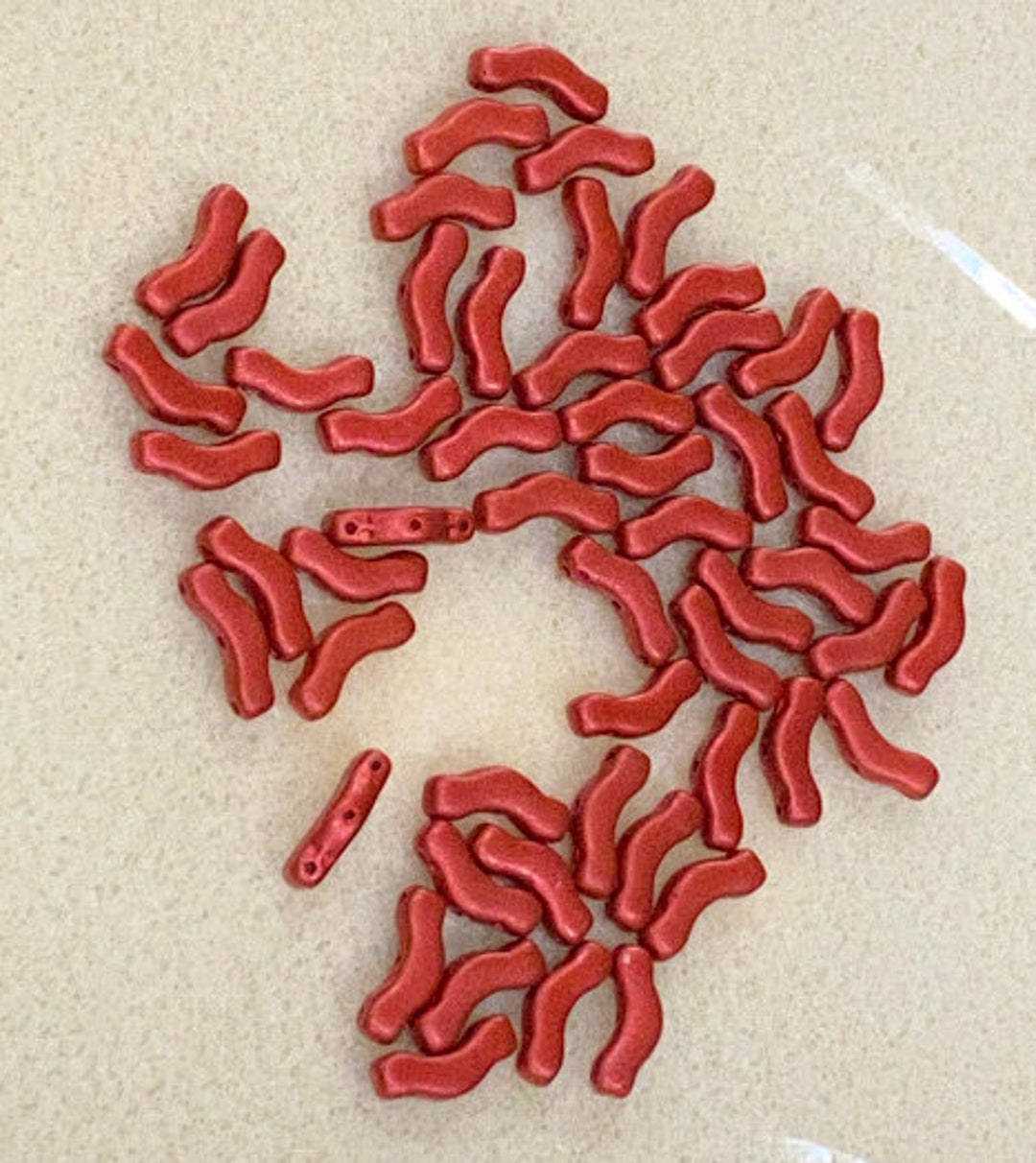 Bridge Bead 3 Holes, Pack of 30 Lava Red - Etsy