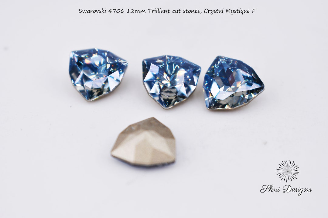 Swarovski 4706 12mm Trilliant Cut Stone, Mystique F - Etsy