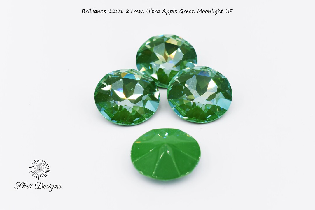 Brilliance 1201 27mm Ultra Apple Green Moonlight UF, Austrian Crystal ...