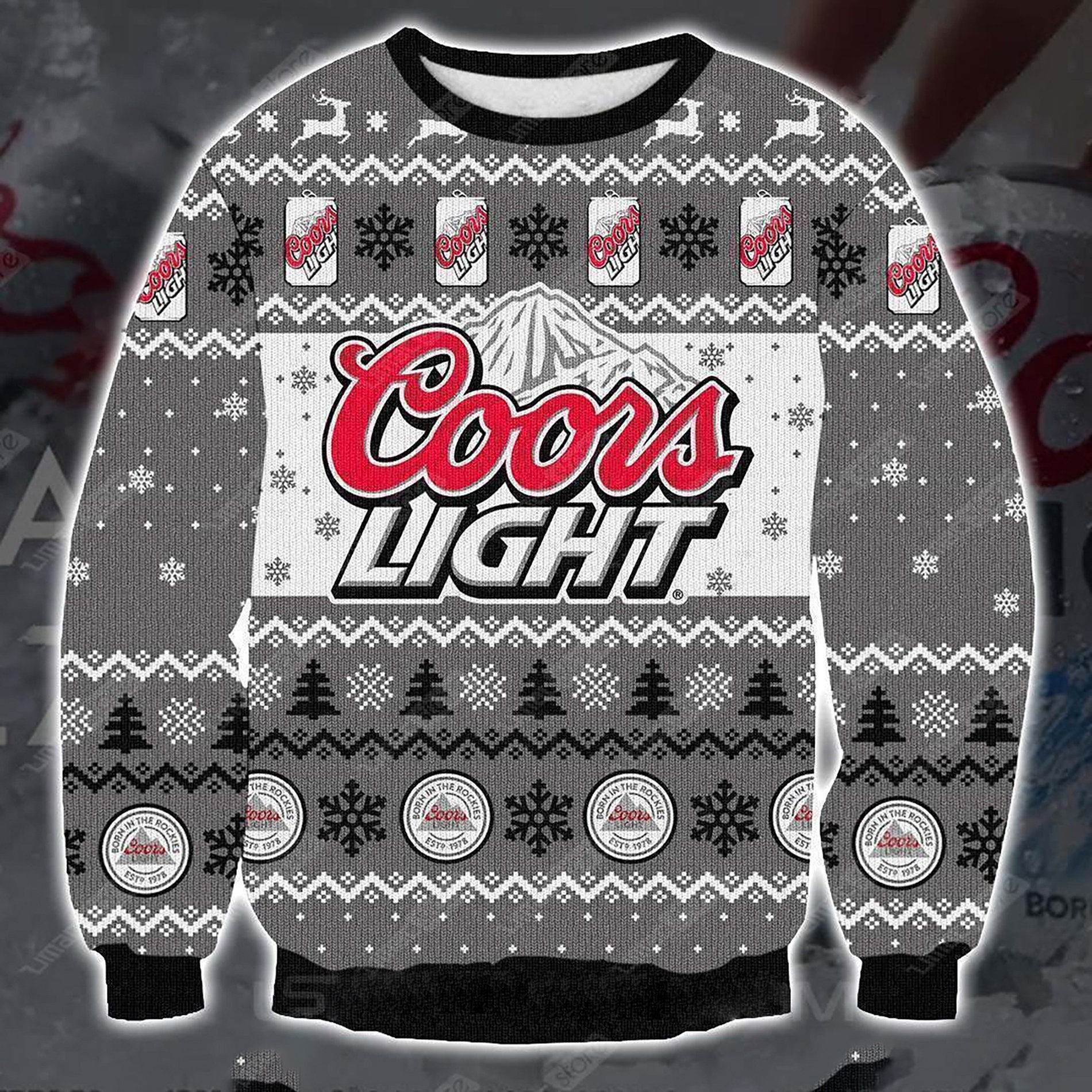 Coors Light beer 3D Print Christmas Sweater ,Gift For Xmas 3D Sweater ...