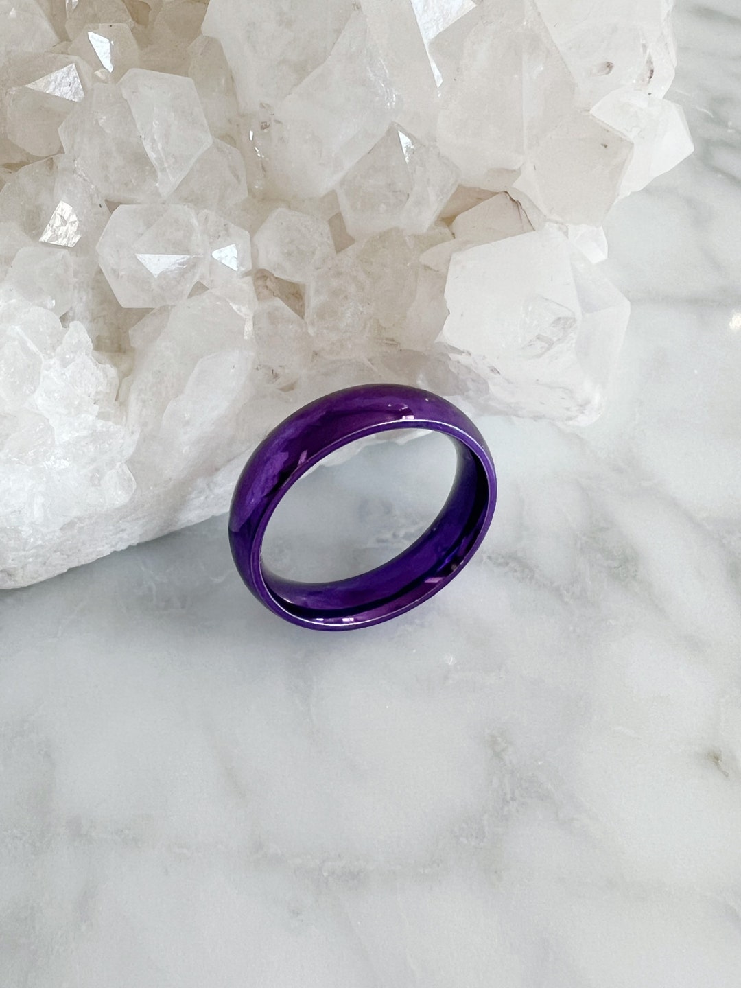 Tungsten Rings,titanium Steel Rings,purple Rings,wedding Band,simple ...