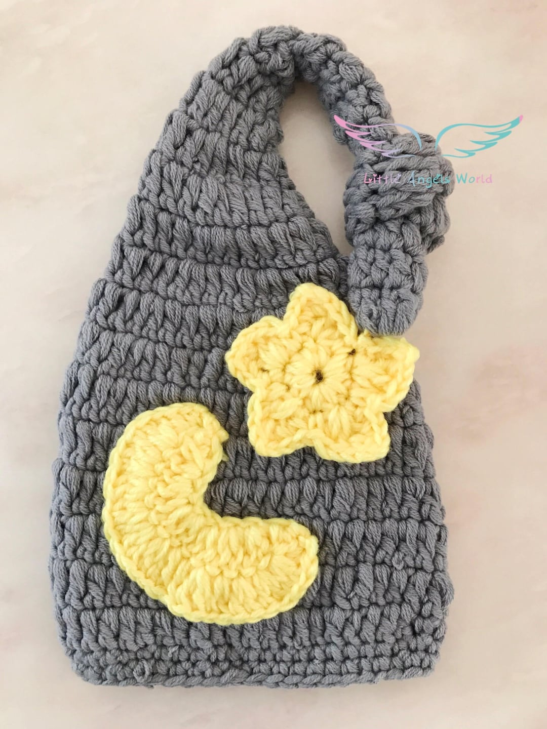 Baby Moon and Star Hat, Baby Moon Hat,baby Slouch Hat,baby Elf Hat,baby ...