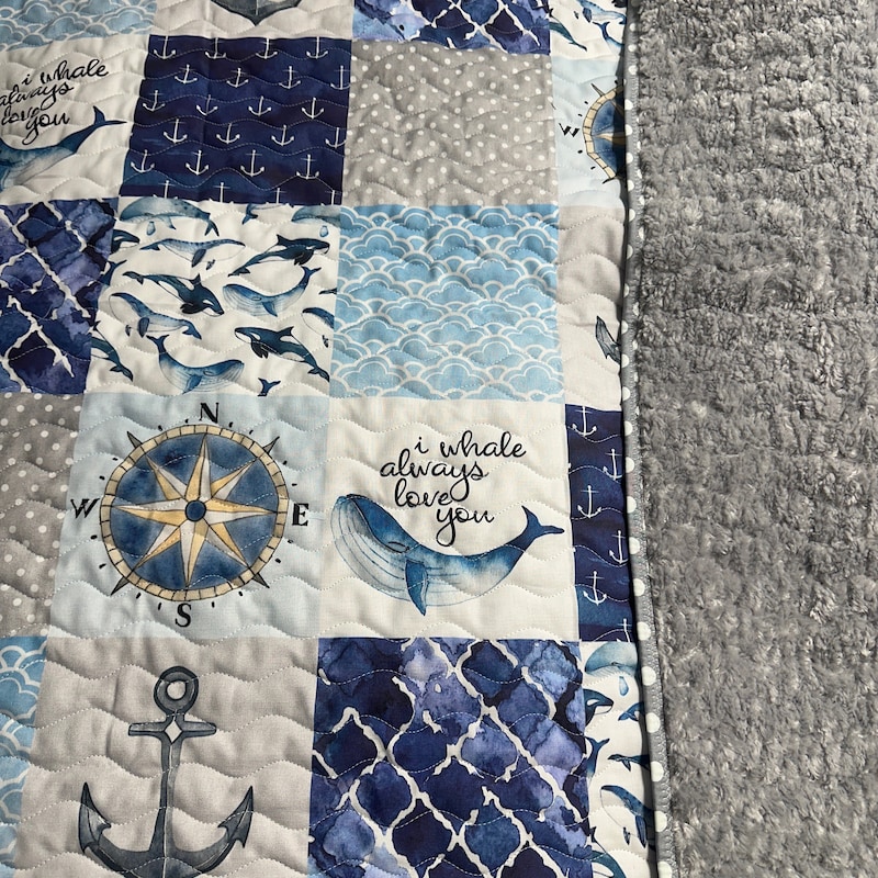 Nautical Baby Quilt - Etsy