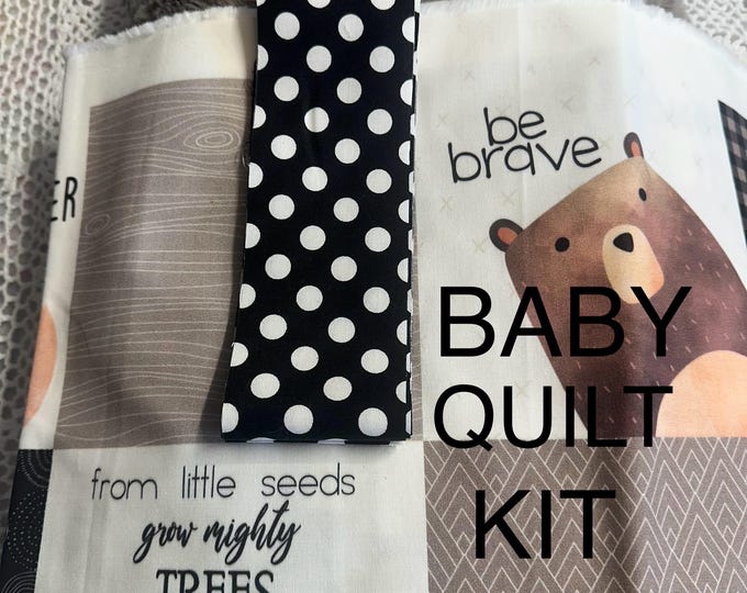 Baby Boy Quilt FABRIC| DIY KIT| Woodland Kit | Forest Animals Kit ...