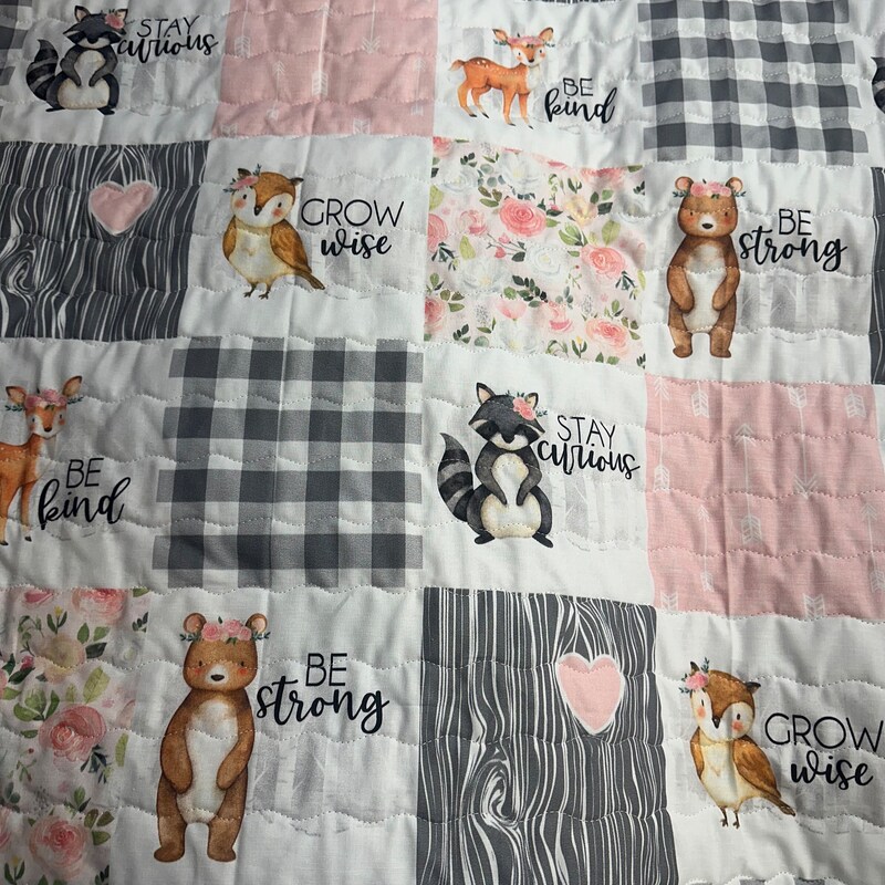 Woodland Baby Girl Fabric - Etsy