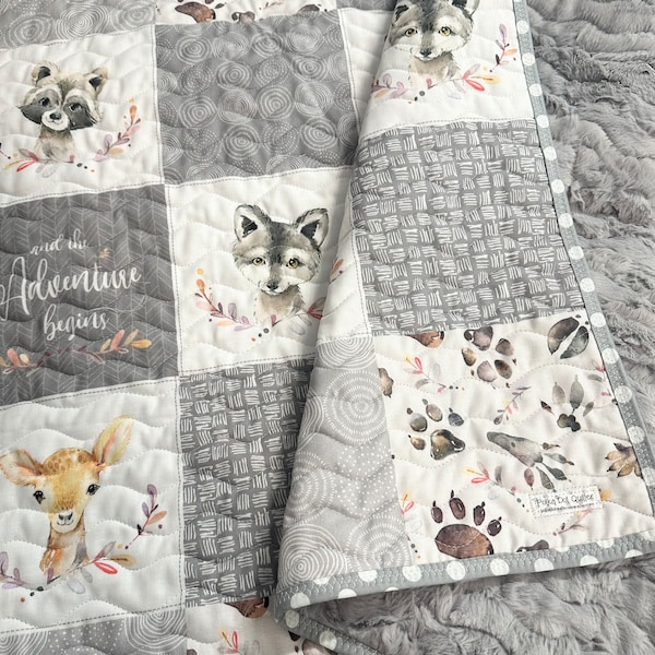 Modern Rustic Quilt - Etsy