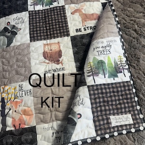 Baby Boy Quilt FABRIC| DIY KIT| Woodland Kit | Forest Animals Kit ...