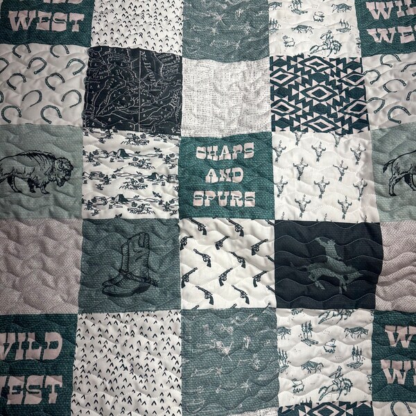Cowboy Baby Quilt - Etsy