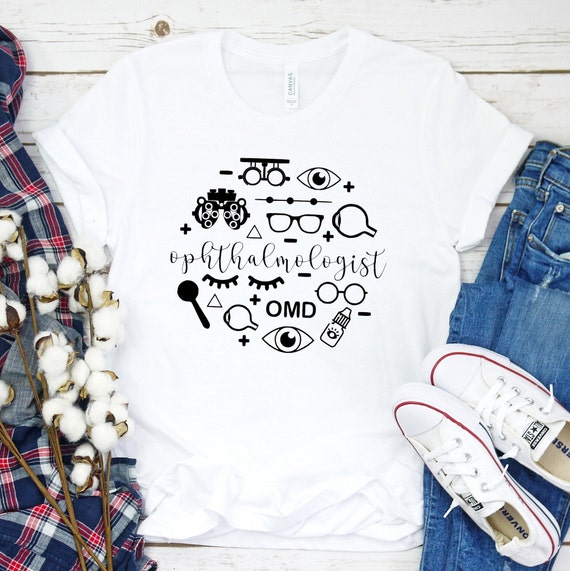 Opto Symbols Ophthalmologist T-Shirt Ophthalmology | Etsy