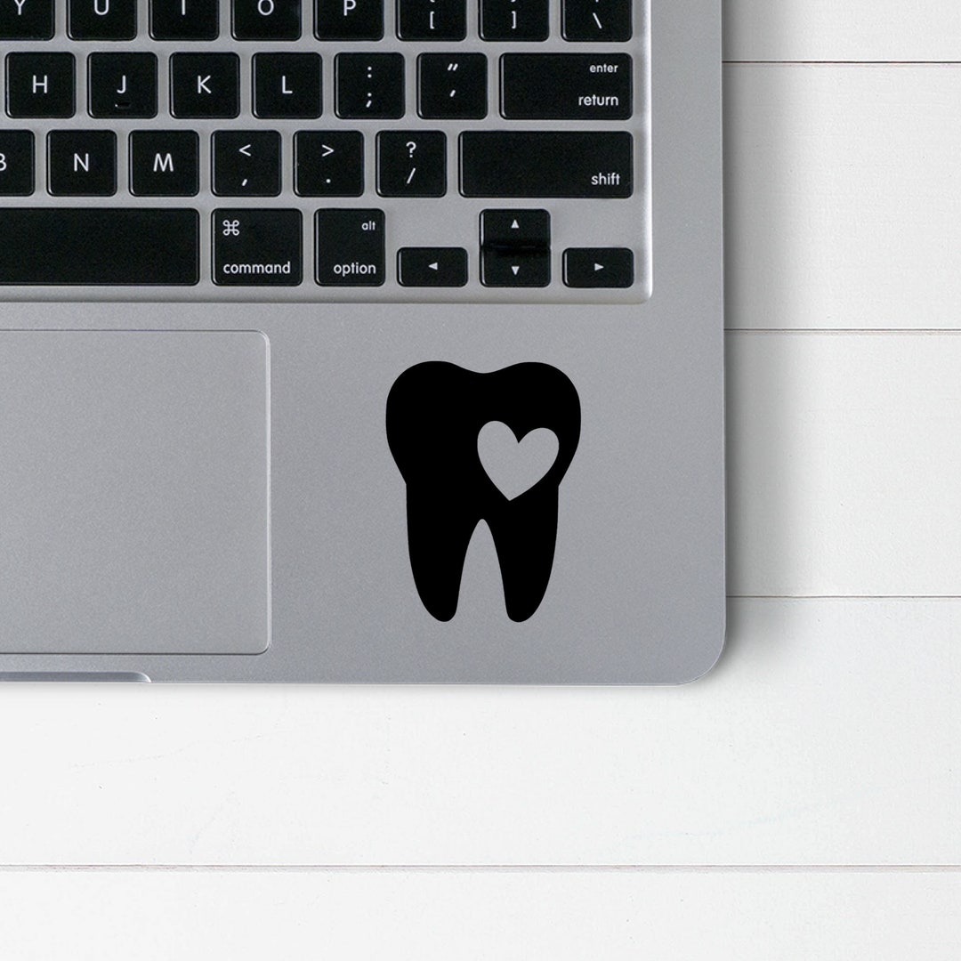 Heart Tooth Vinyl Decal Sticker | Dentist, DDS, Dental Hygienist ...