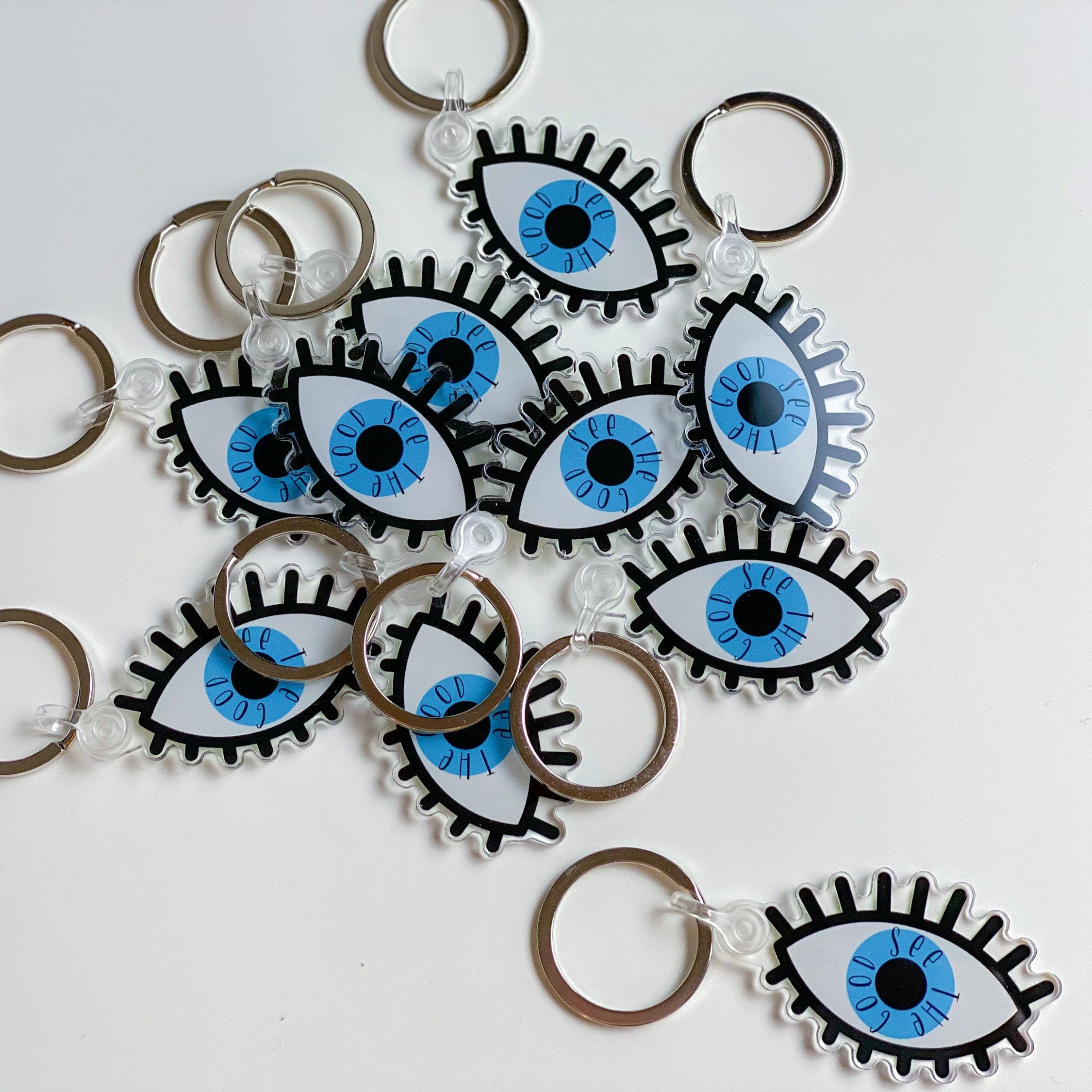 Eye See the Good Clear Acrylic Keychain Optometrist - Etsy