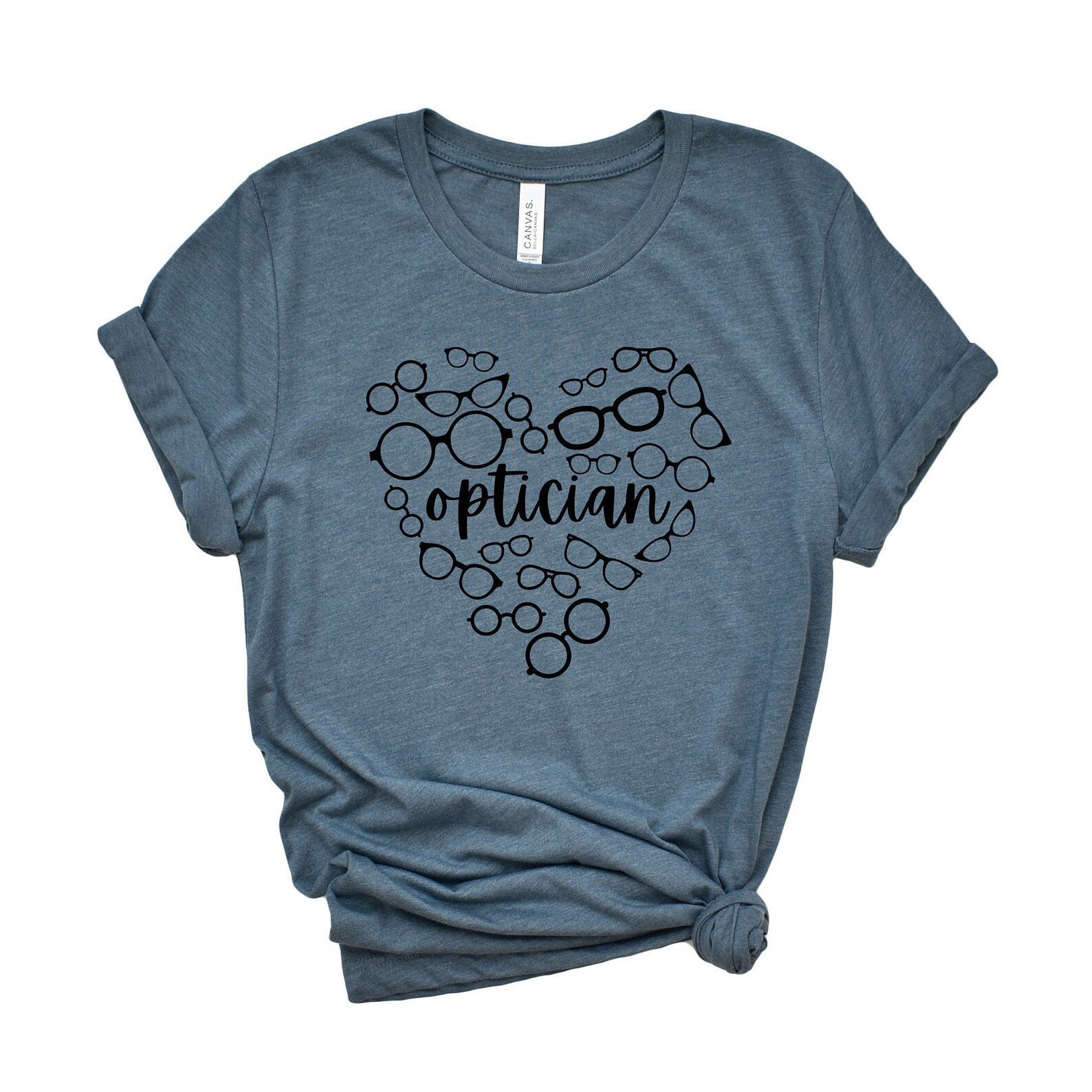 Optician Heart Glasses T-shirt Optician, Heart Tee, Opto T-shirt, Love ...