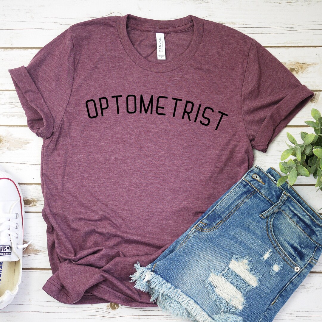 Optometrist College Block Letter T-shirt | Optometrist, Optometry Shirt ...