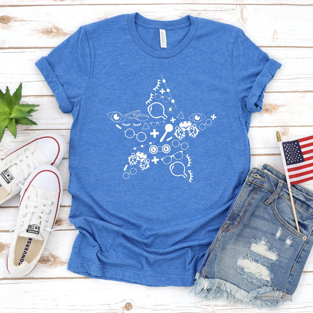 Opto Symbols 4th of July Star T-shirt | Optometrist, Optician ...