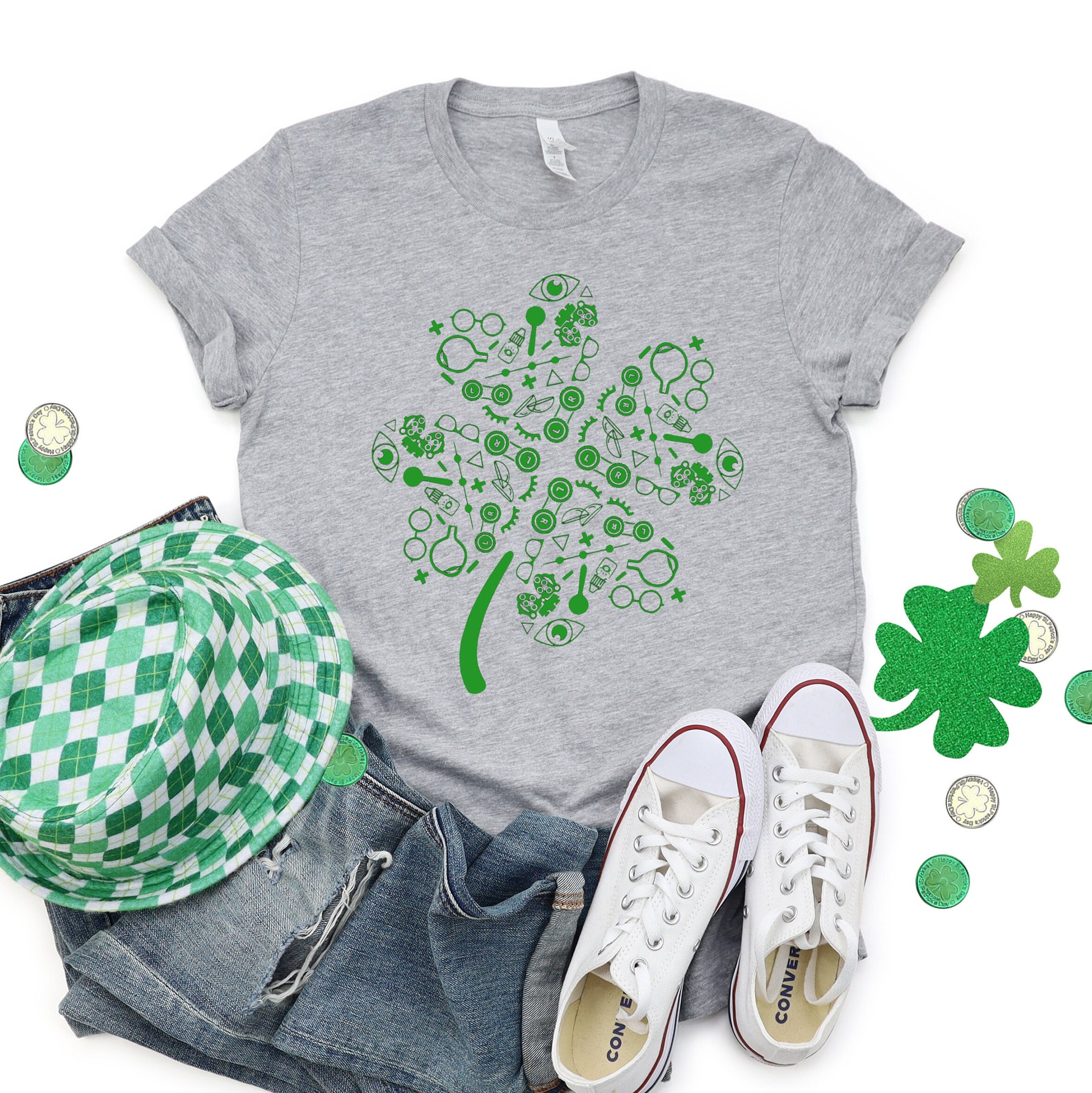 Opto Symbols 4 Leaf Clover T-shirt Optometrist Optician | Etsy