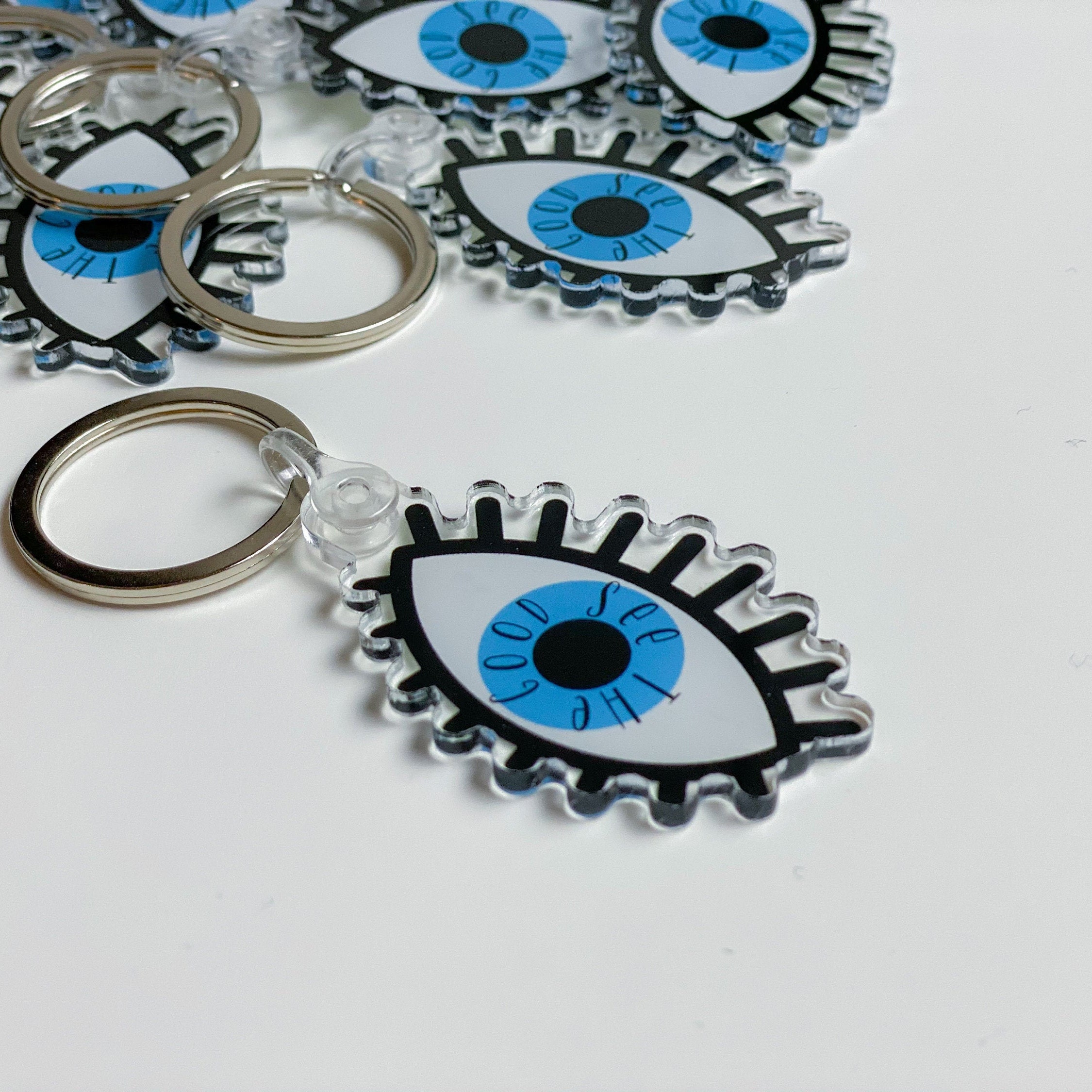 Eye See the Good Clear Acrylic Keychain Optometrist - Etsy