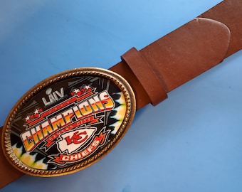 Kc Chiefs Belt Buckle - Etsy