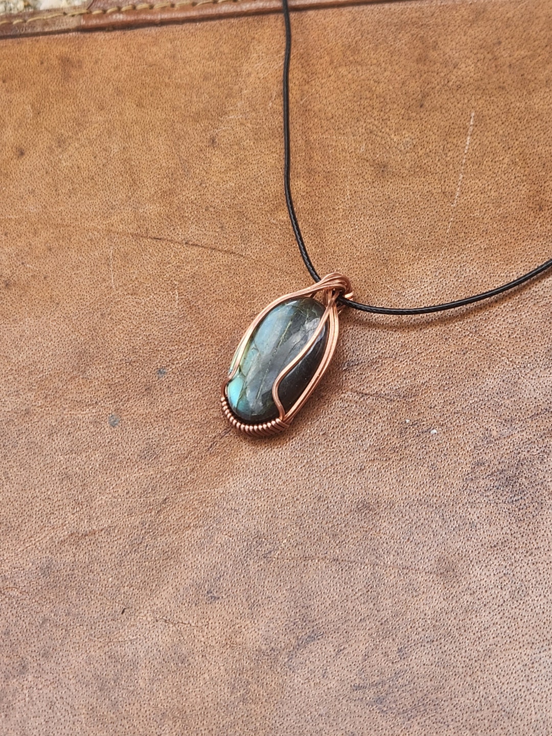 Starseed: Copper Labradorite Pendant - Etsy