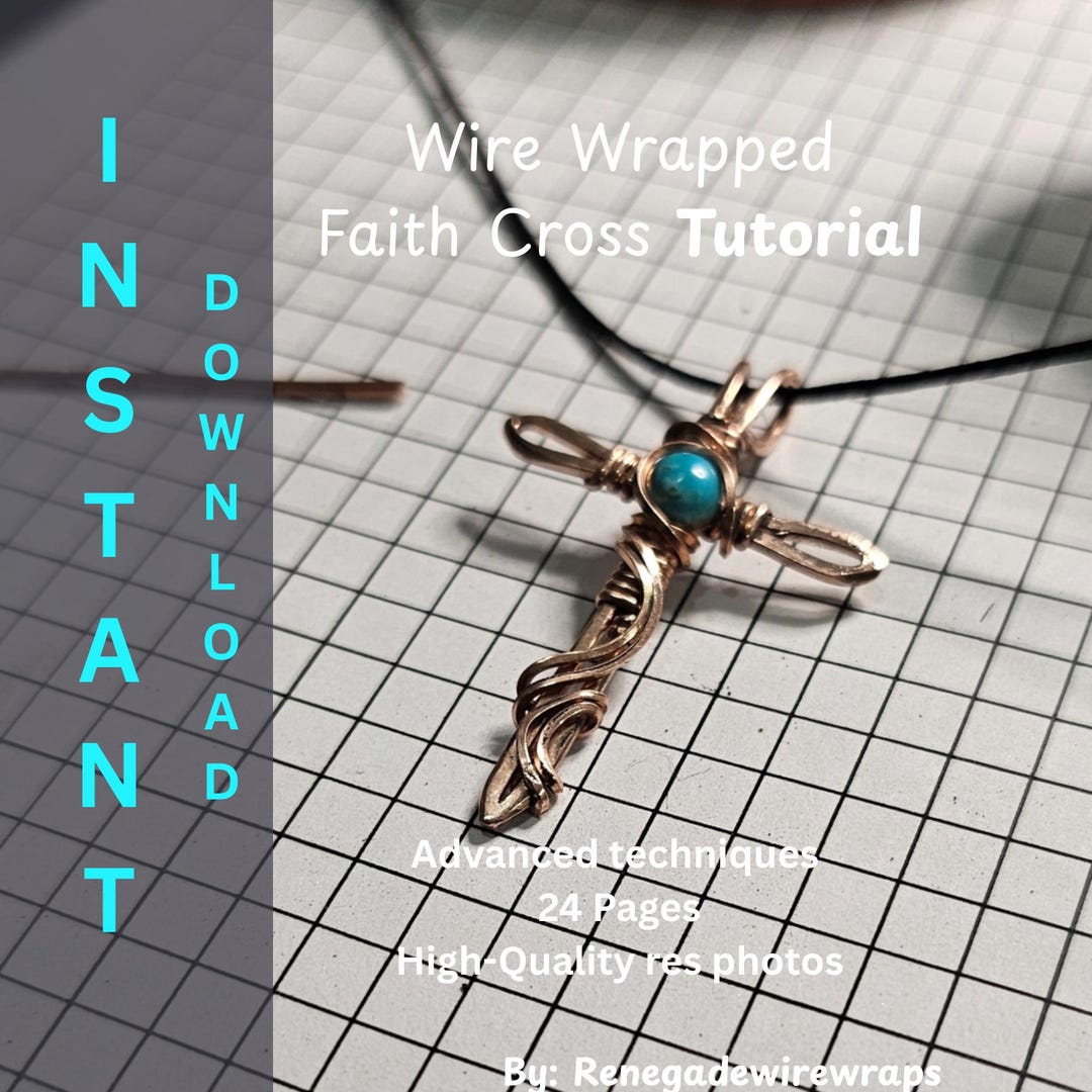 Turquoise Cross Pendant Tutorial | Template | Beginner Friendly | Can ...