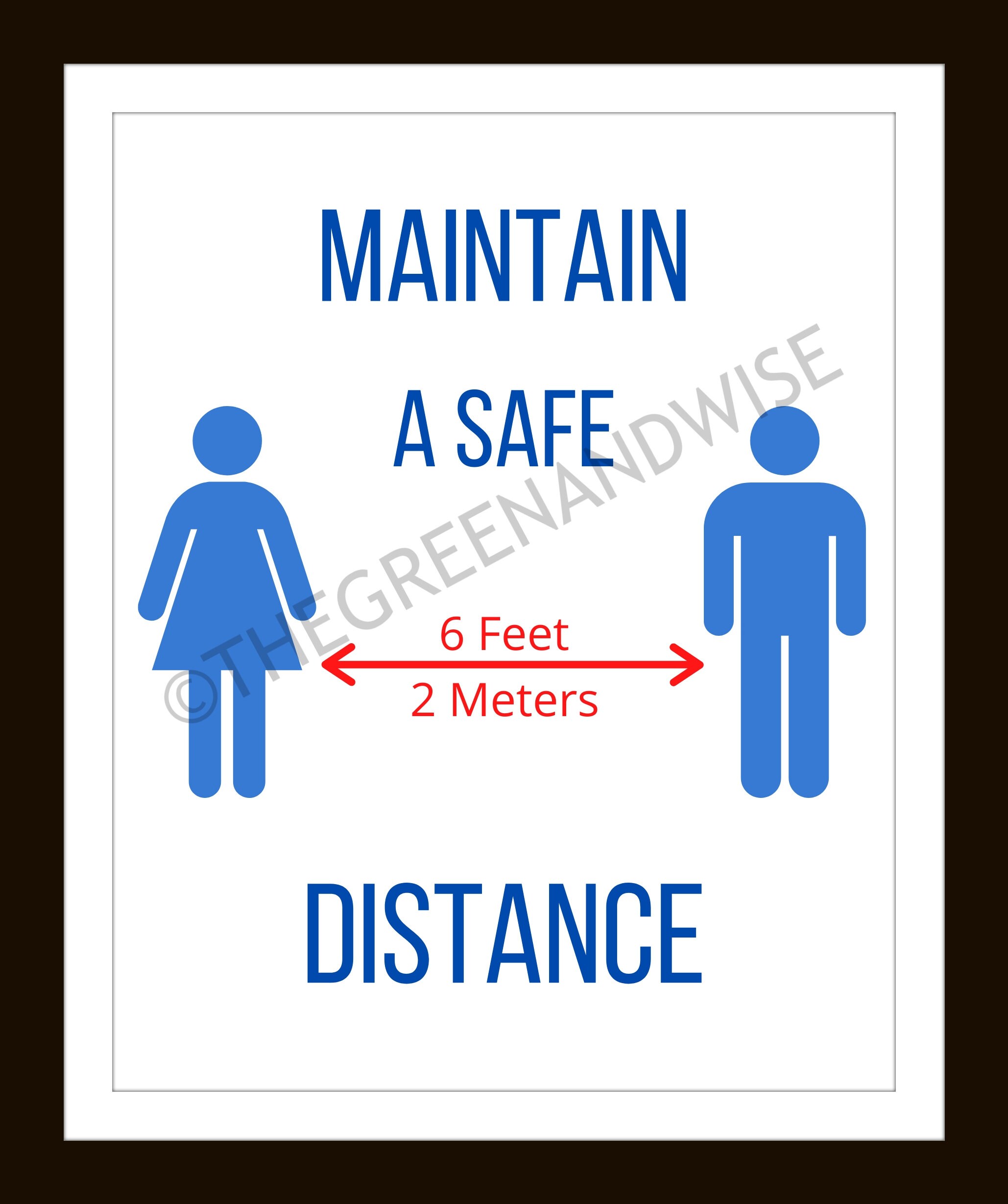 Maintain A Safe Distance, Printable Wall Art, Digital Download - Etsy UK
