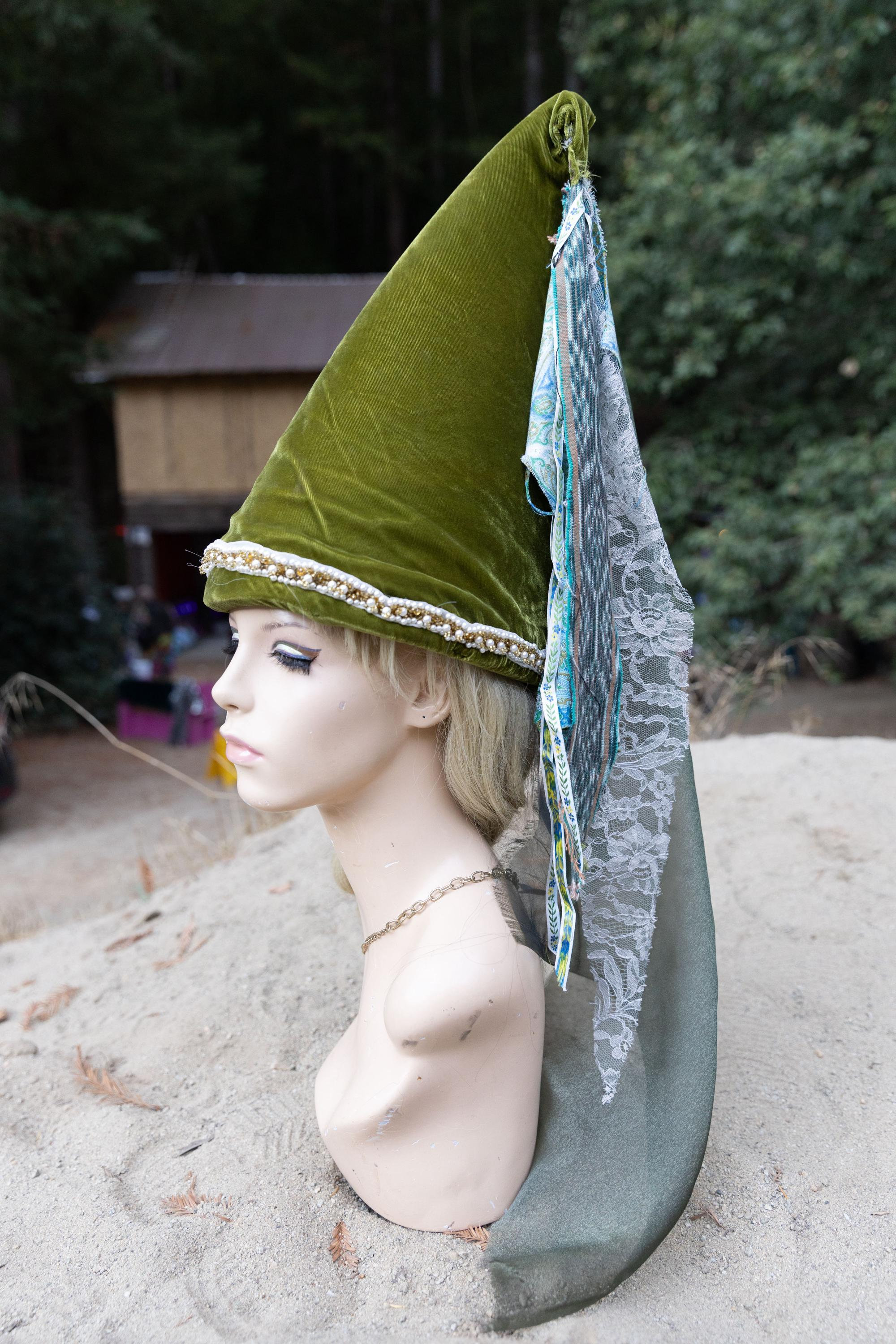 Green Velvet Wizard Hat Set - Etsy