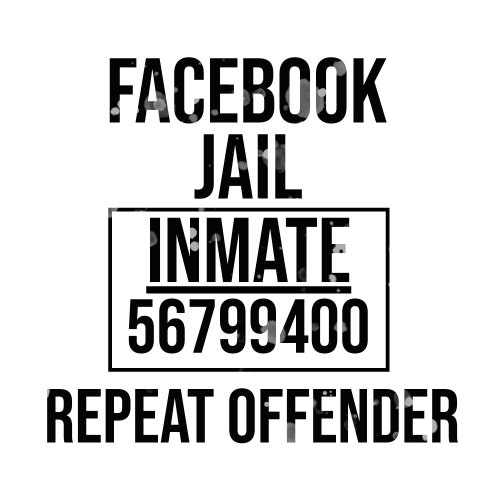 Facebook Inmate Svg Png for Cricut or Silhouette for Tshirts - Etsy