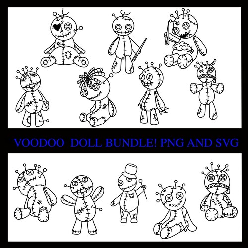 VOODOO DOLL SVG and Png Bundle Halloween Gothic Religious - Etsy