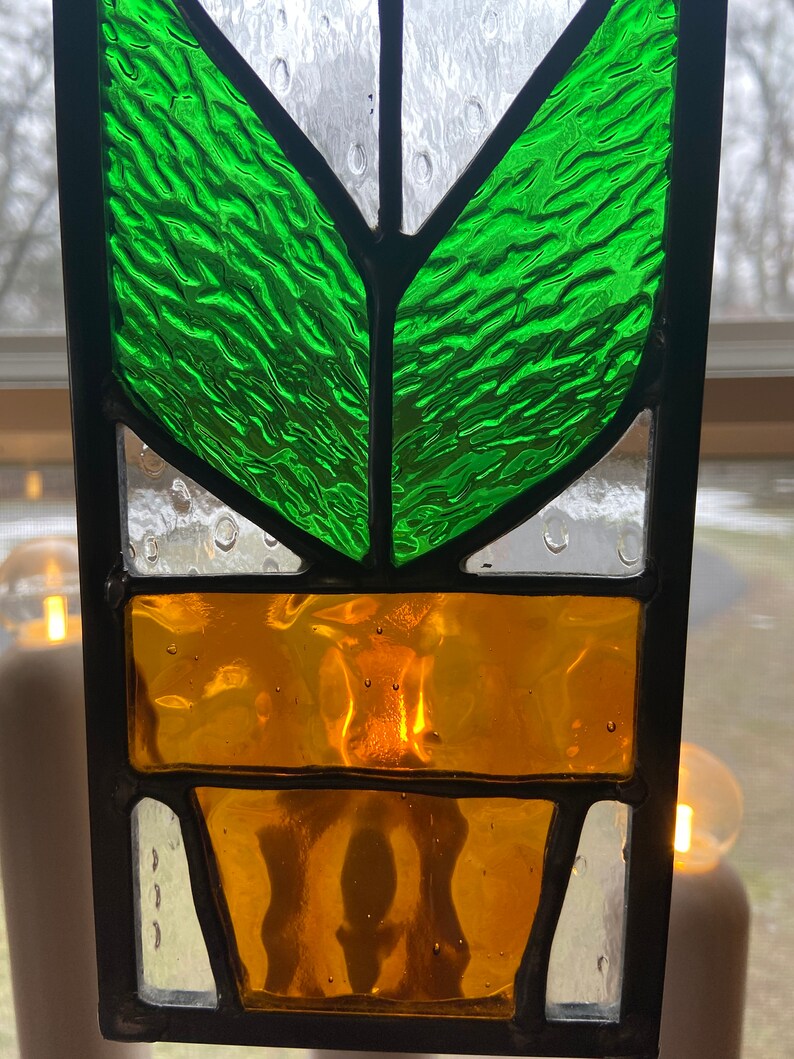 Tulip Stained Glass Stained Glass Tulip Tulip Panel Gifts | Etsy