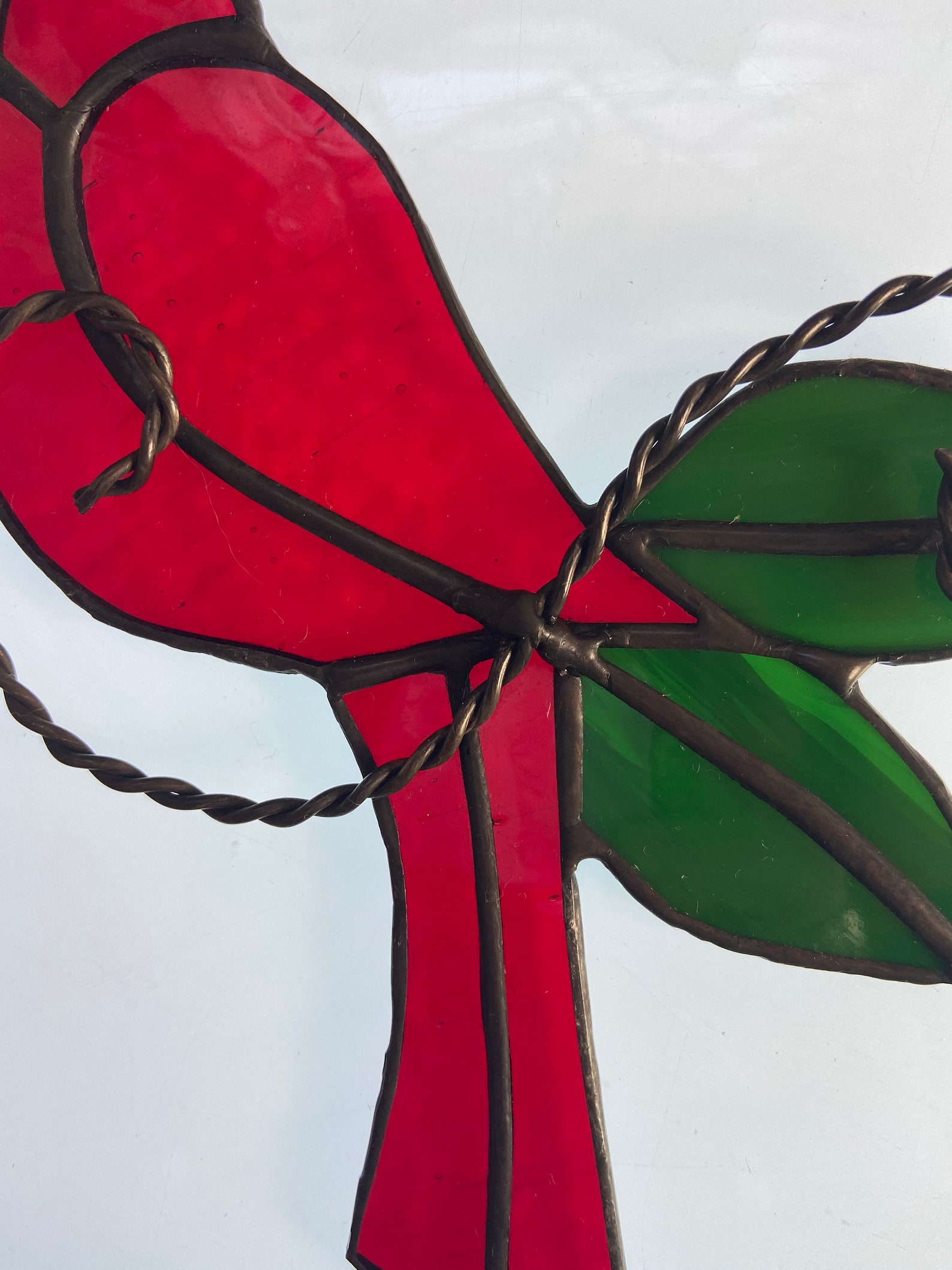 Cardinal Stained Glass Suncatcher Cardinal Glass Art | Etsy