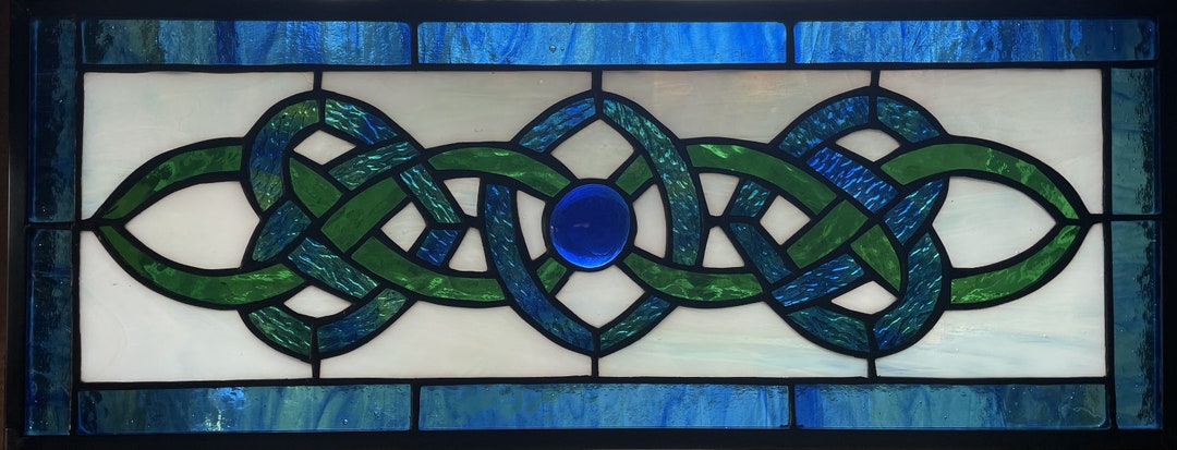 Celtic Knot in Stained Glass, Stained Glass Celtic Knot, Gifts, Panels ...