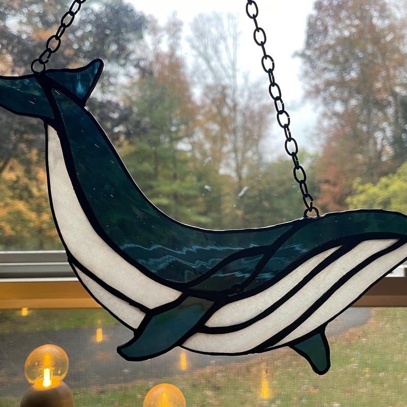 Whale Stained Glass - Etsy