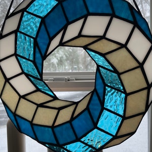 Geometric Stained Glass Suncatcher, Stained Glass Geometric Suncatcher ...