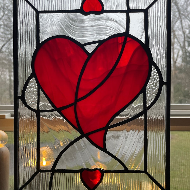 Stained Glass Hearts - Etsy