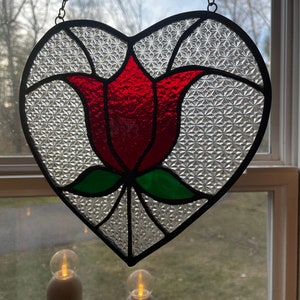 Stained Glass Heart, Valentine's Day, Gifts, Glass Art, Stained Glass ...